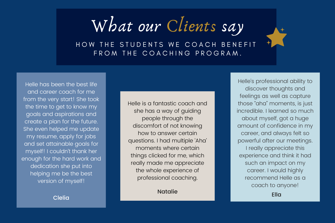 College Career Coaching: 3-Month Program – Professional Coaching I ...